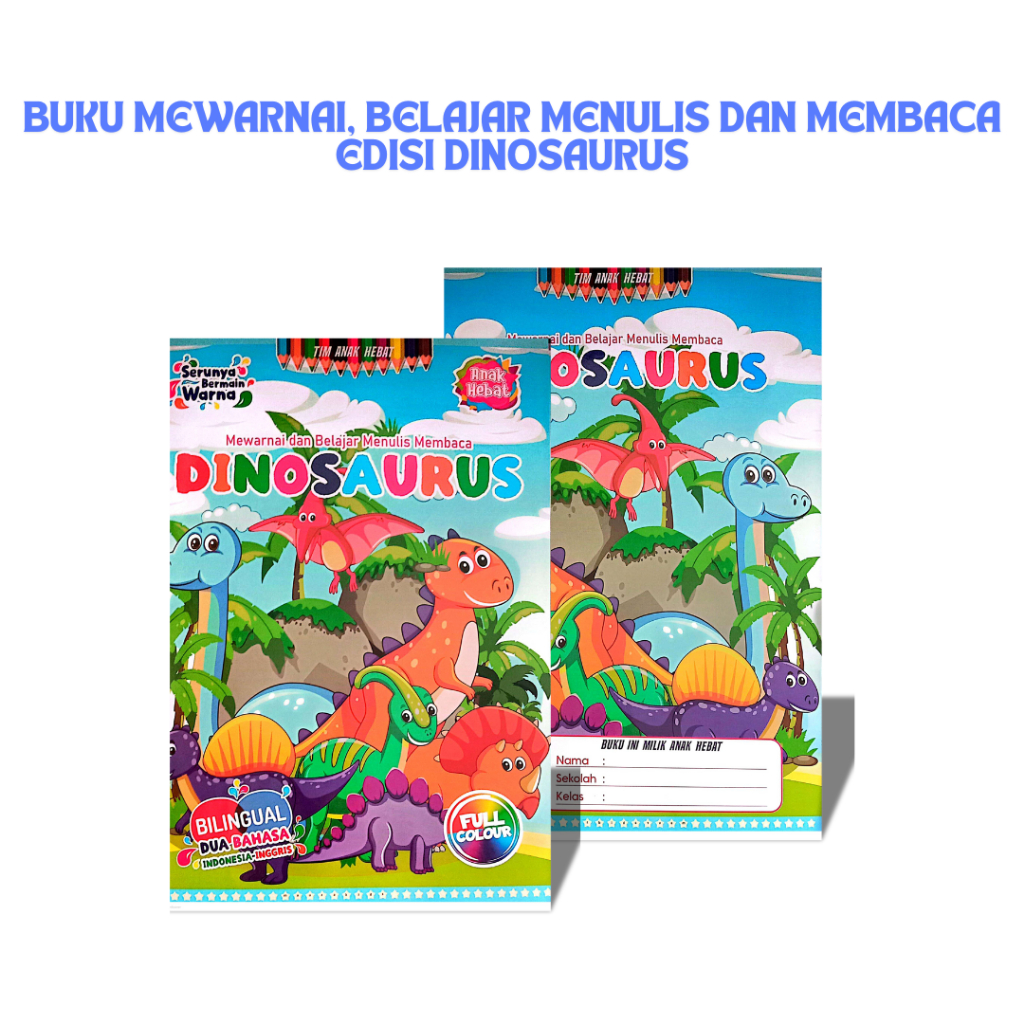 Dinosaur Edition Coloring and Learning to Write Reading Book for Large ...