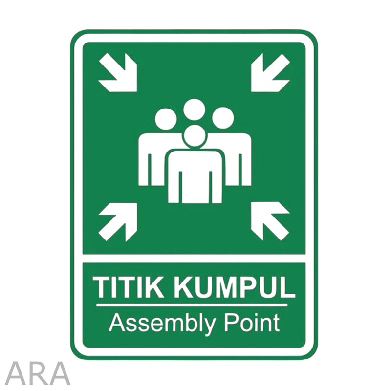 Rambu POINT ASSEMBLY POINT GROUP 40 CM X 60 CM | Shopee Malaysia