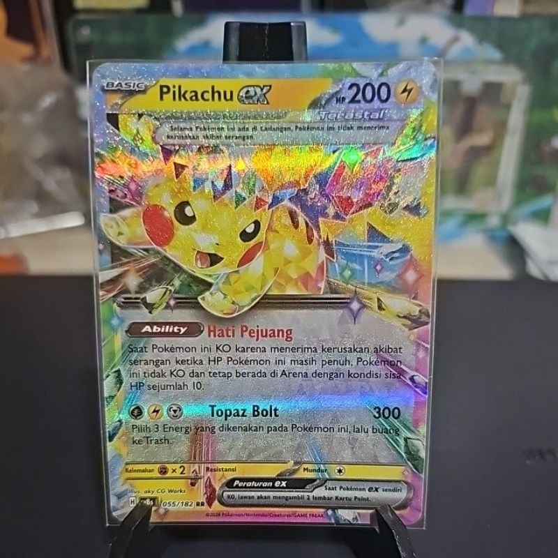 Pikachu ex rr flash rasi original pokemon indonesia tcg card | Shopee Malaysia