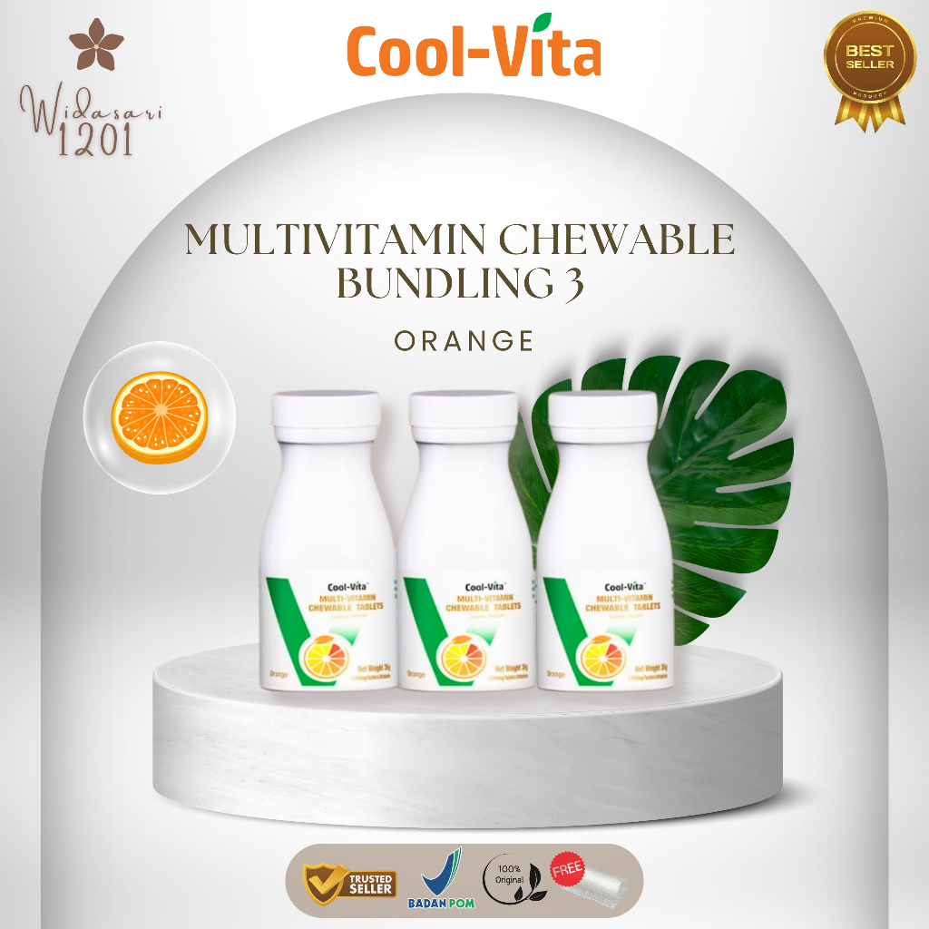 Best Selling [3 Bottles] Coolvita MultiVitamin Chewable Orange ...