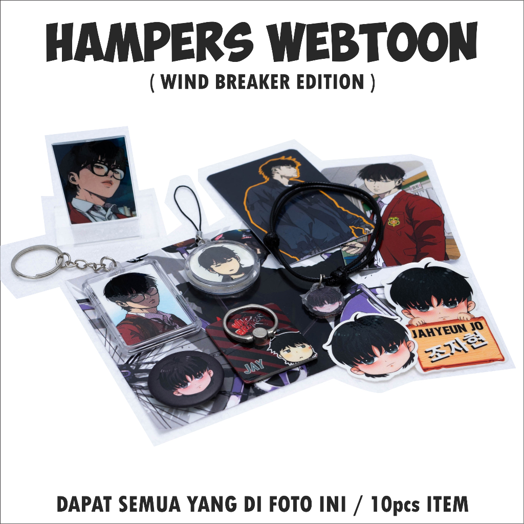 Hampers Aesthetic Webtoon Wind Breaker - Jay joo Birthday Gift - Manhwa ...
