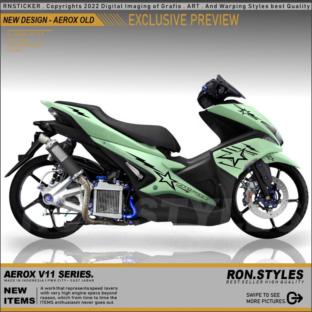 V11 Sticker Cutting Striping Variations Aerox Old 2016-2020 Transparent ...