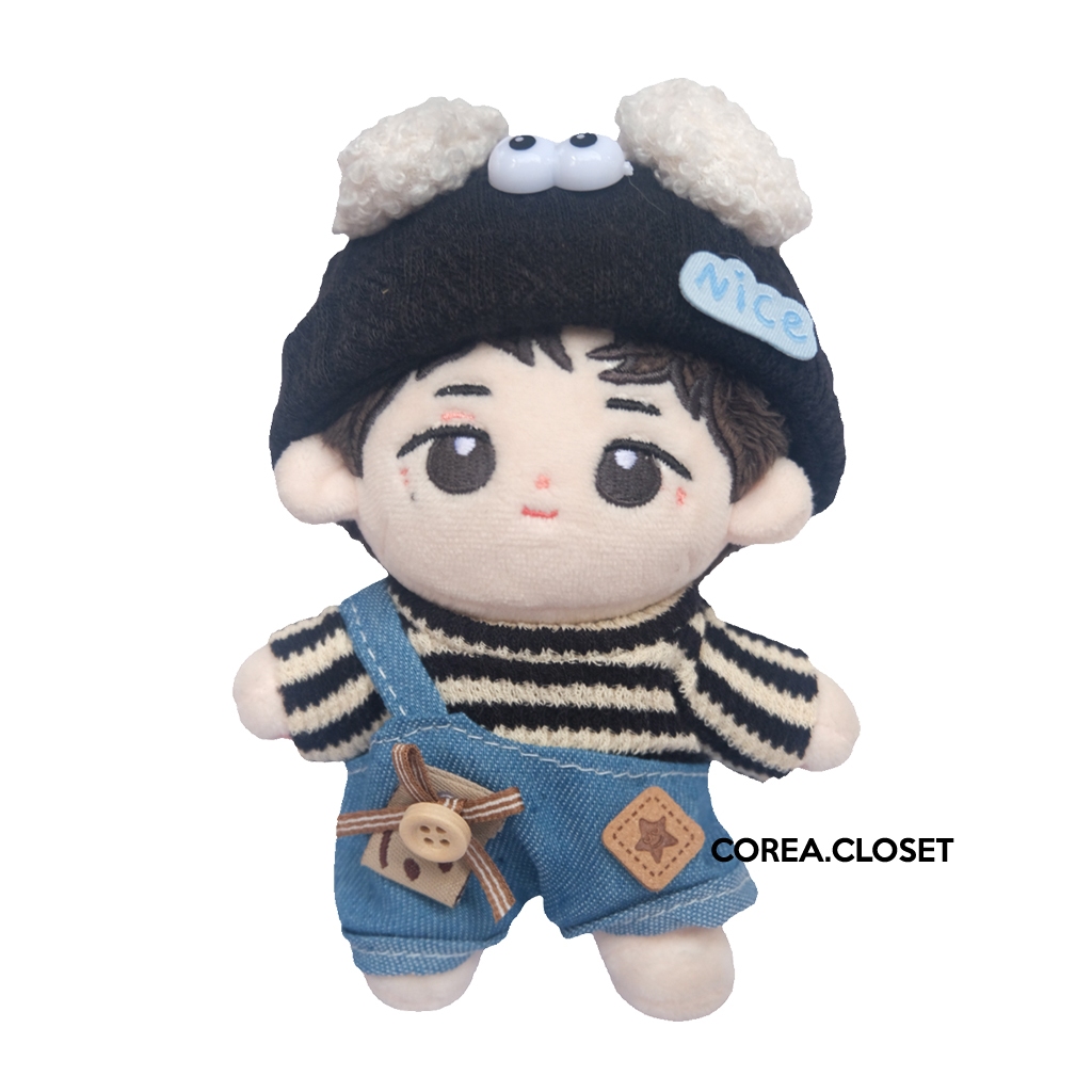 10cm / LABUBU MACARON 17CM KPOP doll clothes - stripe knit Set, denim ...