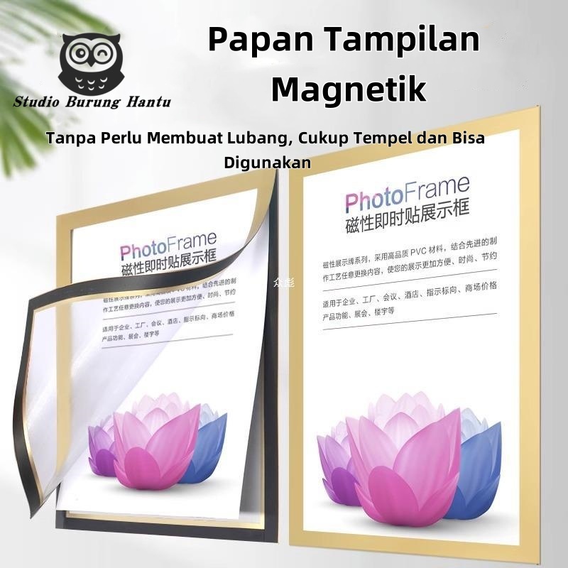 Magnetic Display Board with Magnetic Photo Frame, Simple Design, No ...