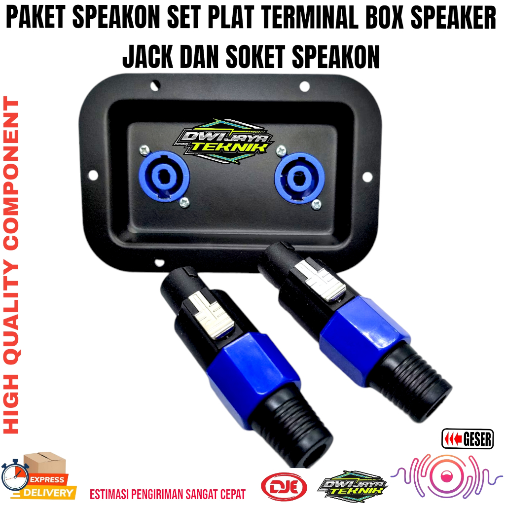 SPEAKON PACKAGE SET TERMINAL PLATE JEK SPEAKER BOX AND SPIKON SOCKET ...