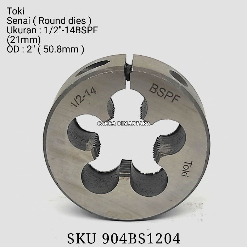 Senai 1/2" 14 BSPF Round dies straight pipe Senai snai snay thread 1/2 inch pipe thread | Shopee ...