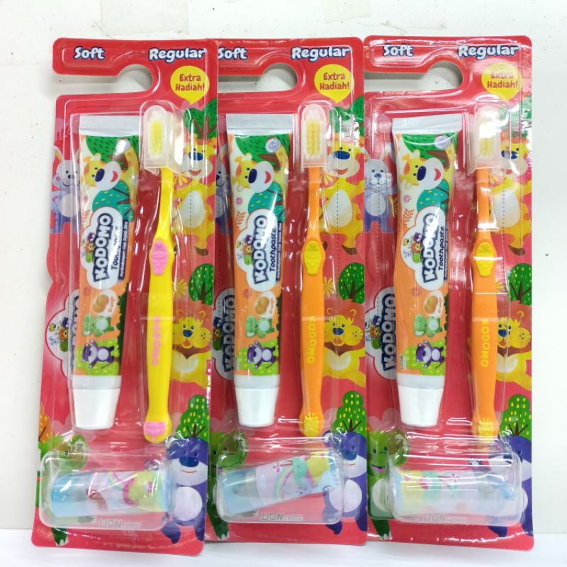 Kodomo Children's Toothbrush Soft Zig Zag & Soft Regular Free Toys ...