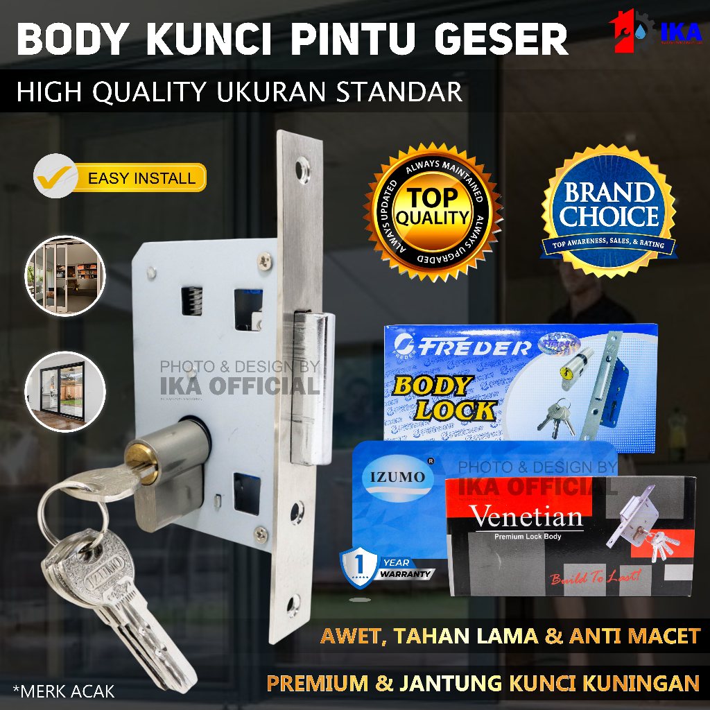 Mekar Lock Body / Stainless Steel sliding Door Lock Body / Push Body ...