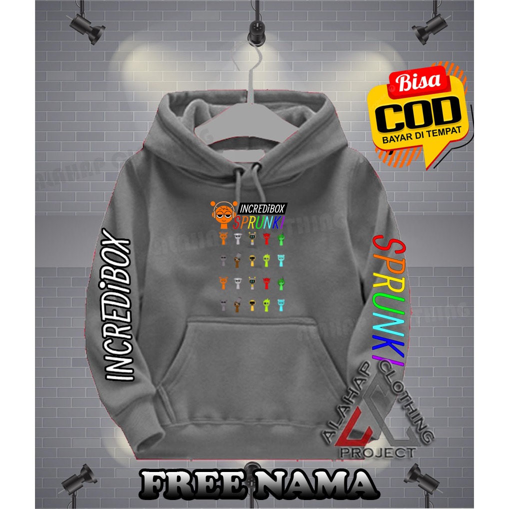 Sprunki INCREDIBOX Children's hoodie Sprunki children's sweater jacket ...