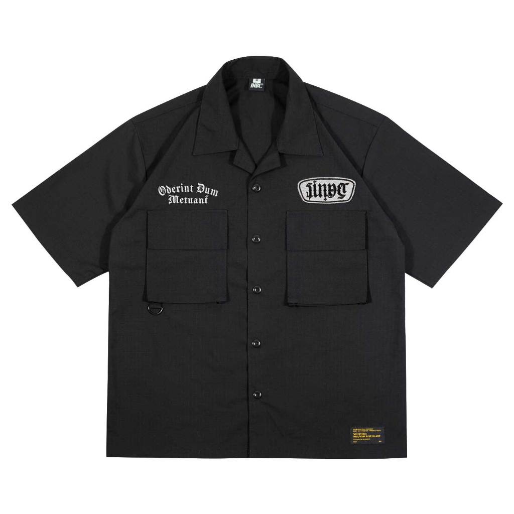 Inbl Workshirt Boxy Metuant Black | Shopee Malaysia