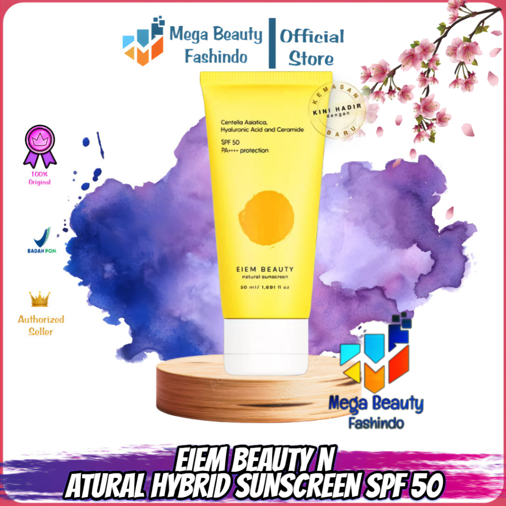 Eiem Beauty Natural Hybrid Sunscreen SPF 50 PA++++ 50ml | Shopee Malaysia