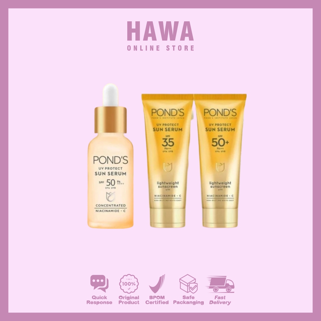 Ponds UV Protect Sun Serum SPF50 | SPF30 PA++++ UVA UVB Lightweight ...
