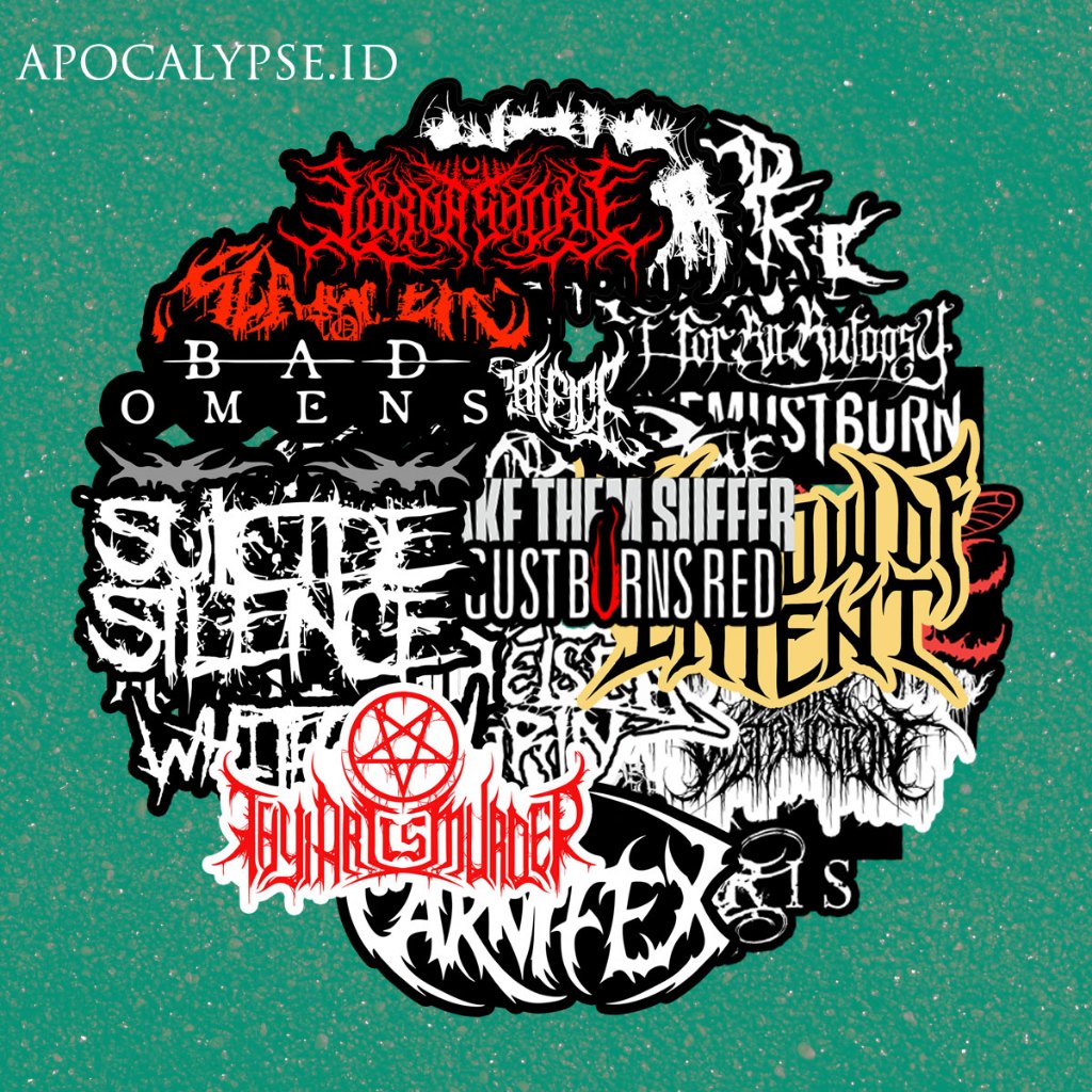 DEATHCORE METALCORE SERIES STICKER PACK - LORNA SHORE WHITECHAPEL/ THY ...