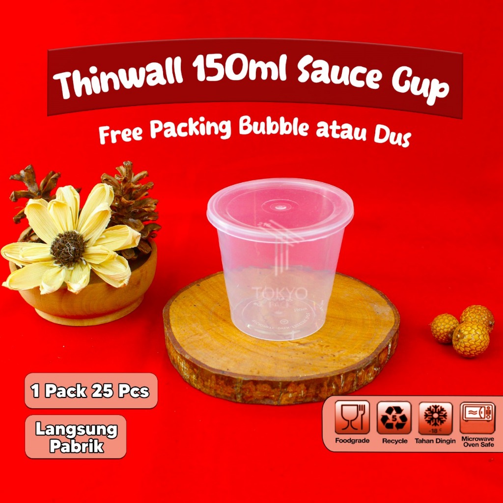 Thinwall CUP 150ML - SAUCE CUP 150 ML - CONTENTS 25 SETS | Shopee Malaysia