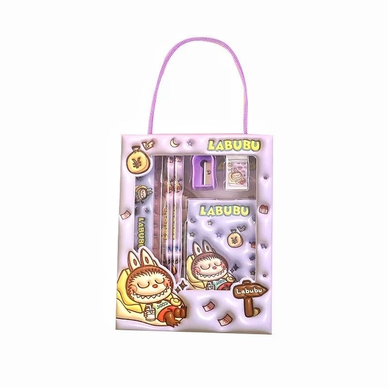 Labubu Pencil Set 6 In 1 Premium School Stationery | Shopee Malaysia