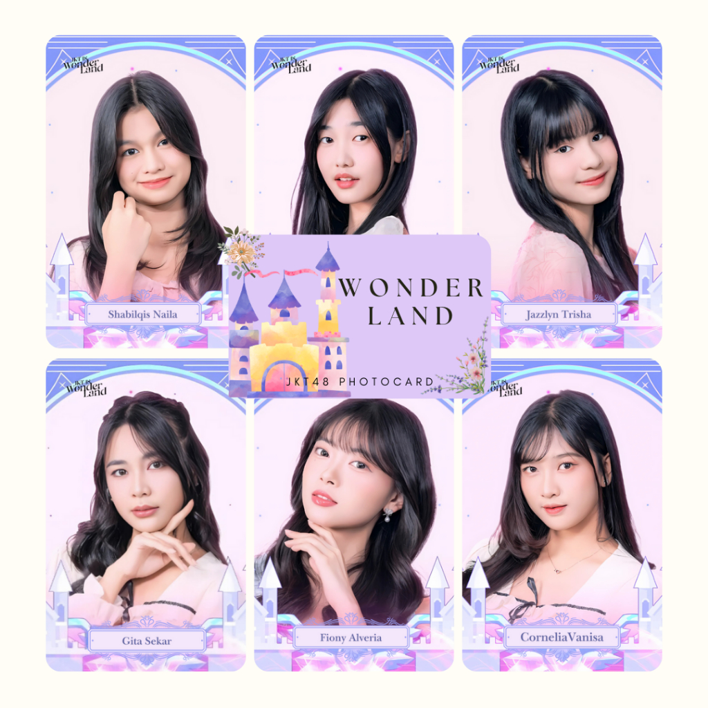 Photocard JKT48 WONDERLAND VER 1 (PRICE 50 PCS + 2 SIDED LAMINATION) MOON JPOP CARDS IDOL ...