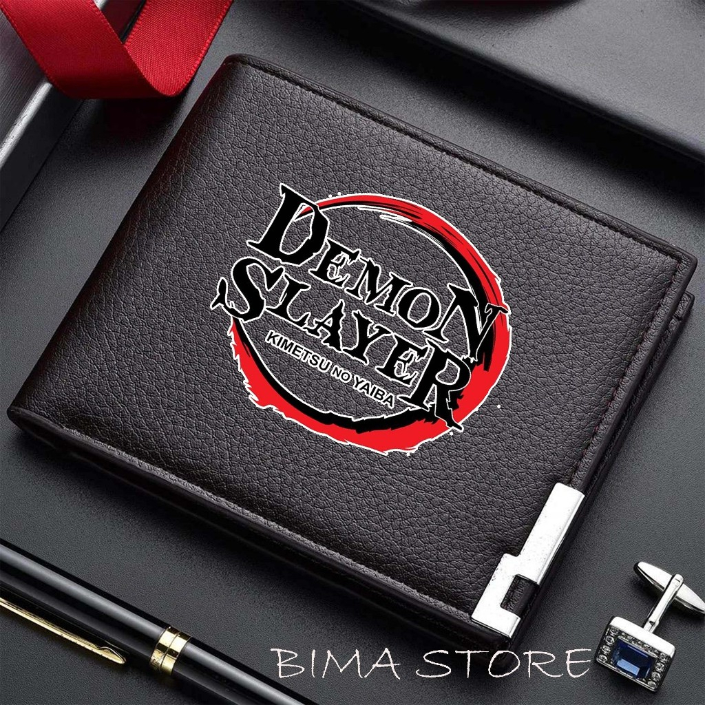 Demon SLAYER men's leather wallet Cool DEMON SLAYER man letter wallet ...