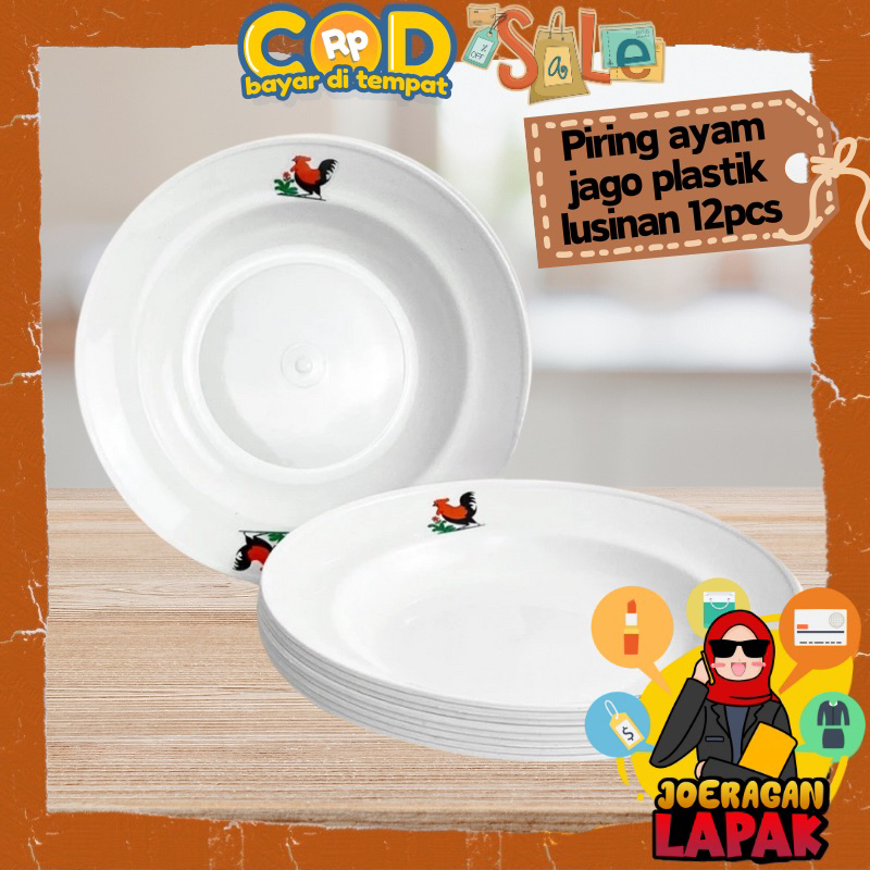 PUTIH {JOERAGAN Lapak} (12 PCS) ROCK CHICKEN PLATES - DOZENS OF THICK ...