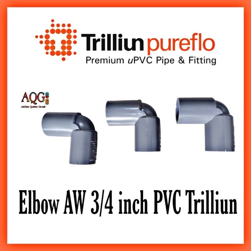 Pvc KNEE 3/4" TRILLION PUREFLO - ELBOW PVC WATER PIPE CONNECTION 3/4 ...