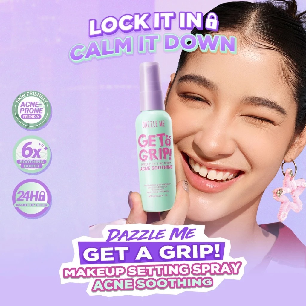Dazzle Me Get A Grip Make Up Setting Spray Acne Soothing 60ml | Shopee ...