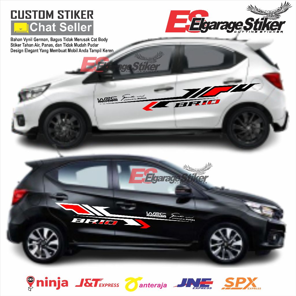 Honda Brio car sticker cutting list body, right and left side of Brio ...