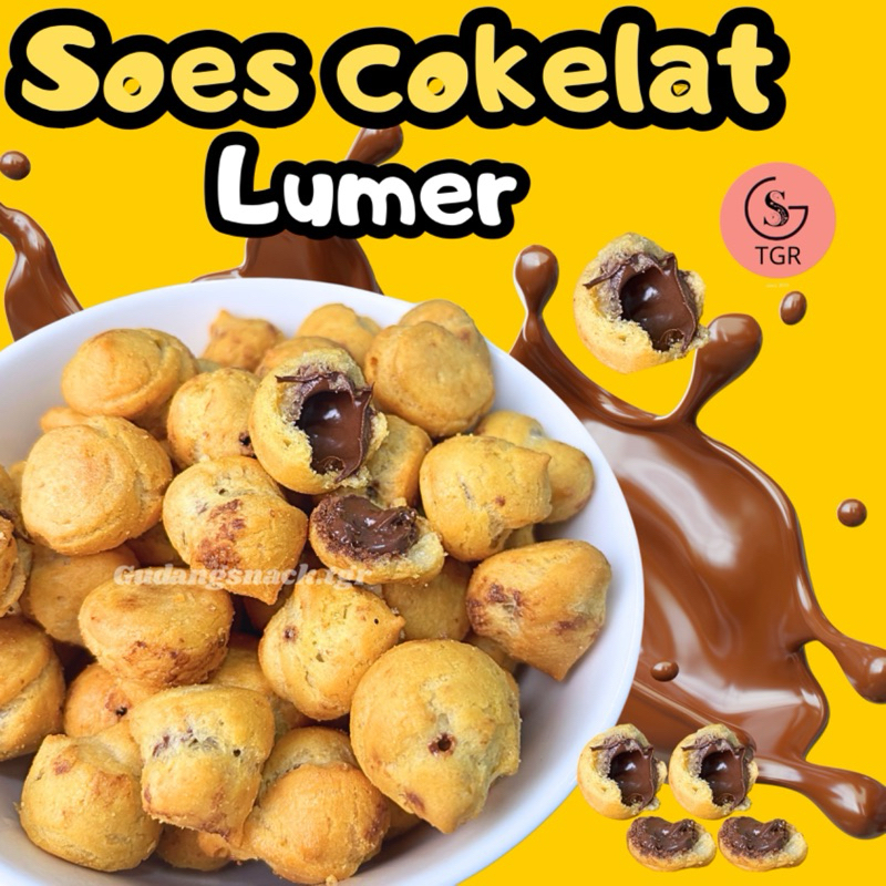 Chocolate Soes Snacks Filled with Melted Chocolate Crispy Snacks ...