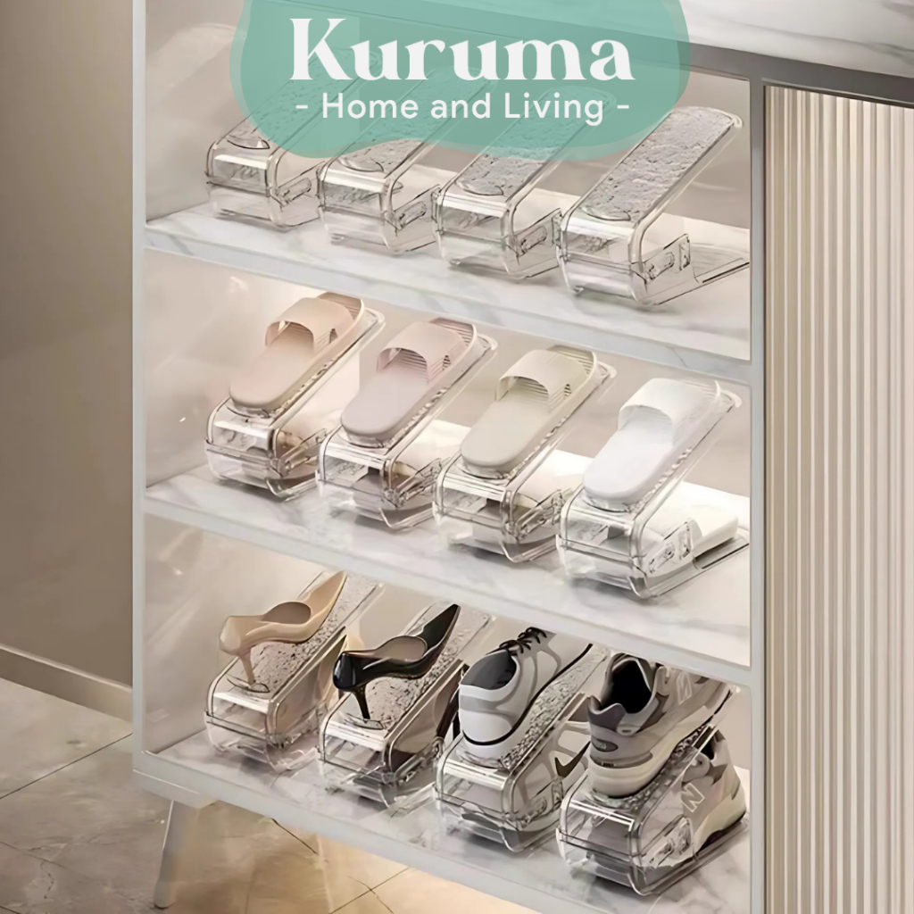 Kuruma - YOYA Aesthetic Heels Shoe Organizer Easy Sandal Stacking Rack ...