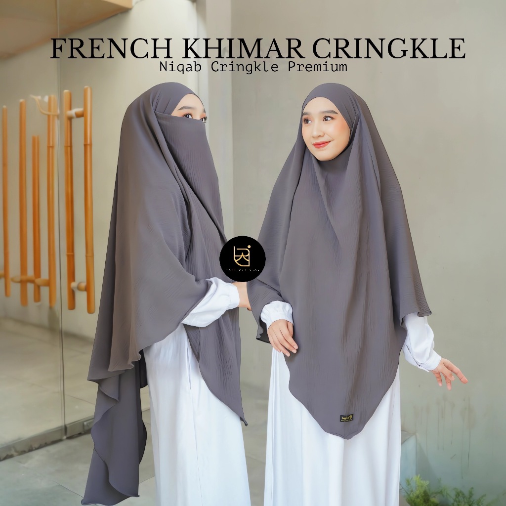 French Khimar Instant Crinkle Airflow size L & XL Premium Hijab Khimar ...