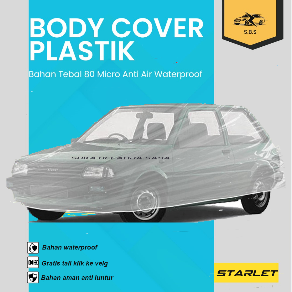 Transparent Plastic starlet Car Body Cover starlet Car Cover waterproof ...