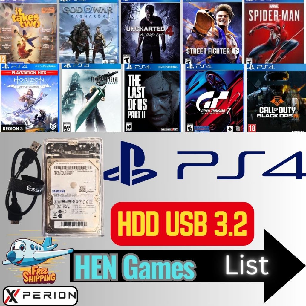 Ext HDD USB 3.0 contains PS4 HEN games | Shopee Malaysia