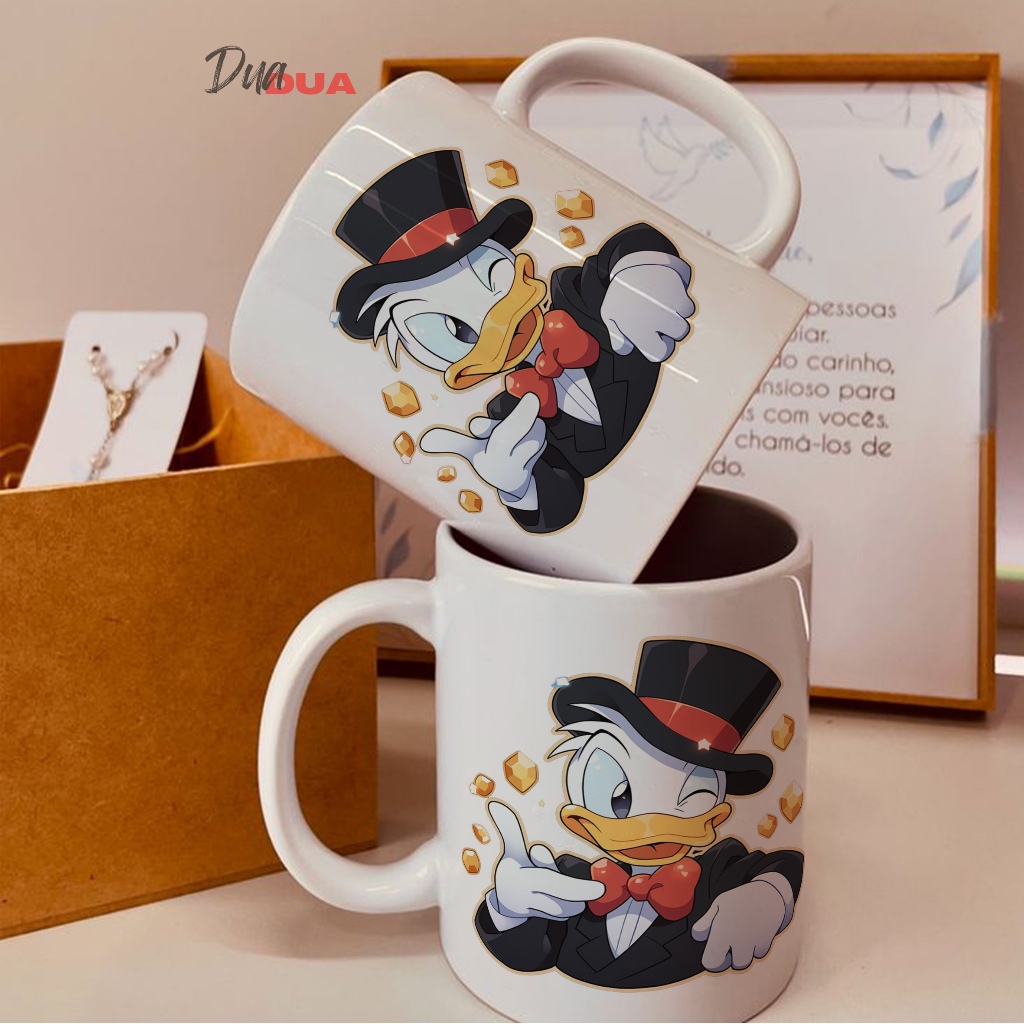 Mug Scrooge Mcduck Winking Donald Duck Cartoon Ceramic Cup | Shopee ...