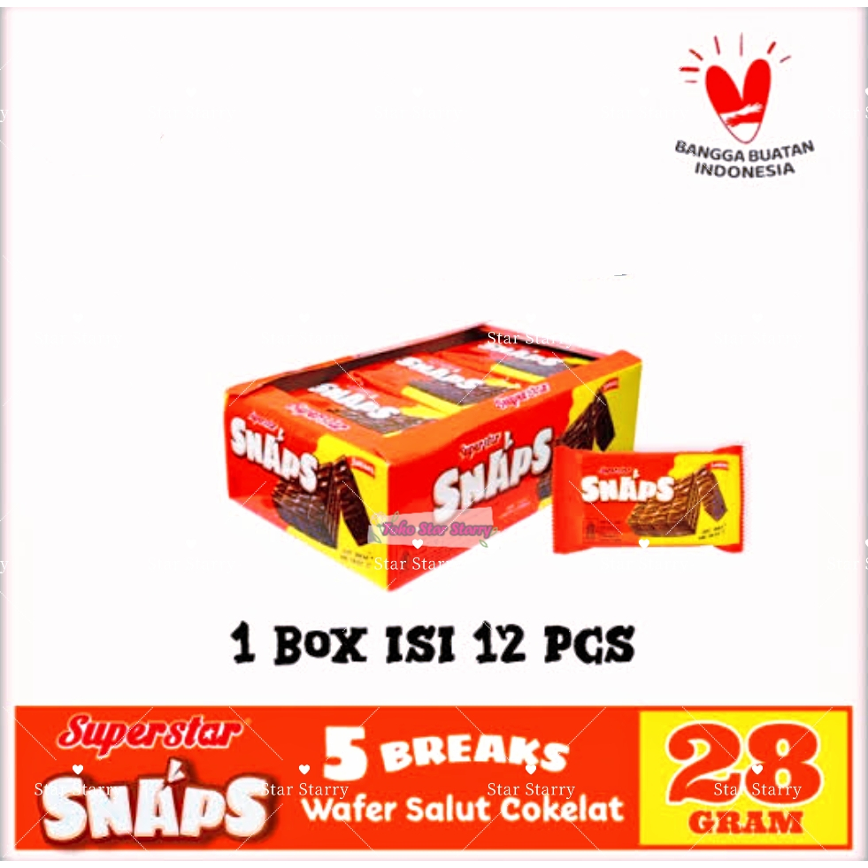 [PER Pack] WAFER SUPERSTAR SNAPS FULL CHOCOLATE BOX 28 GRAM - (PRICE ...
