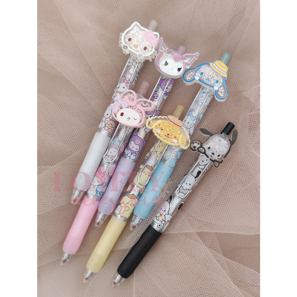 Ballpoint Pen Mechanical Cartoon Character Sanrio Glitter Premium Pen ...
