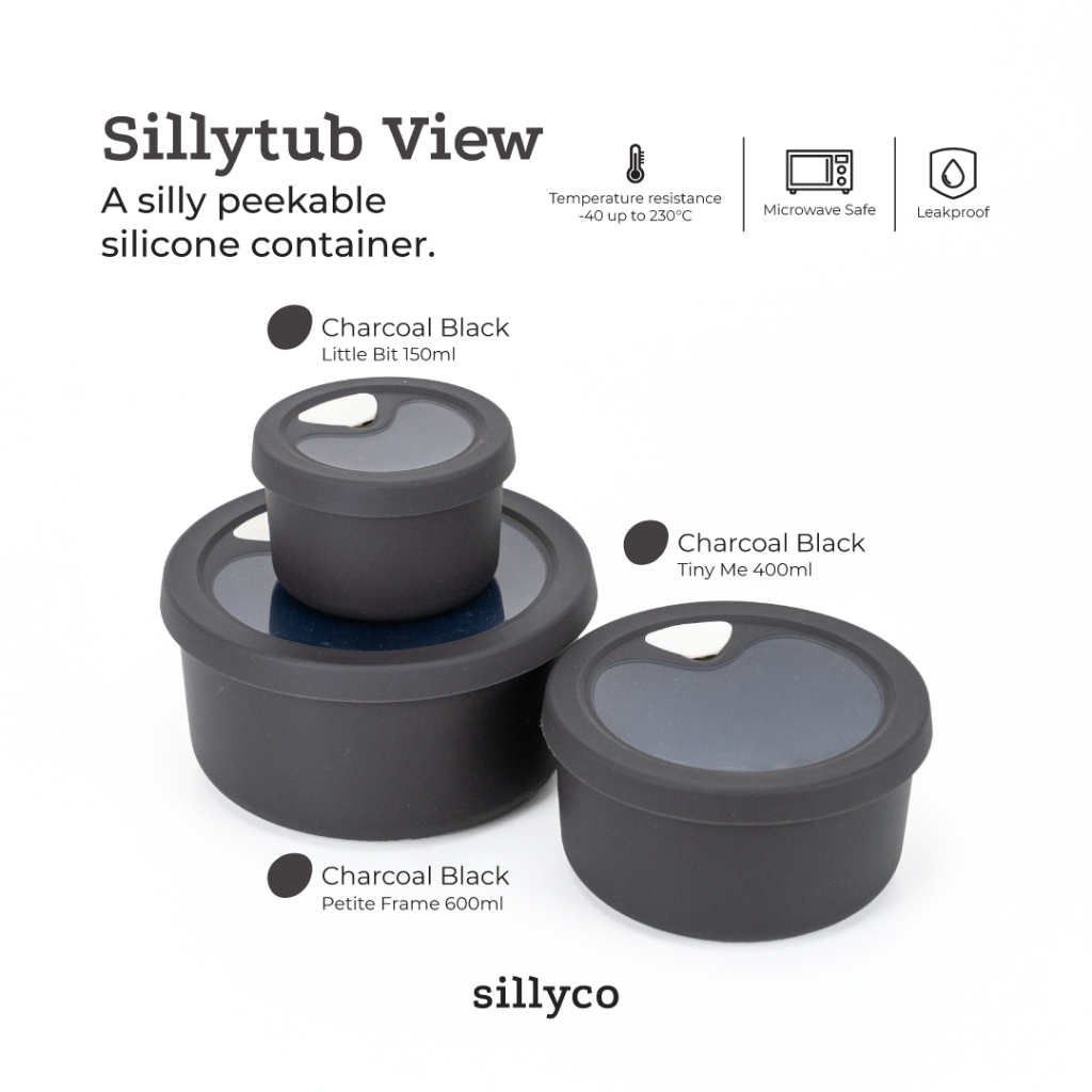 Sillyco - Sillytub View Full Set - Sillyco - Sillytub Bowl - Silicone Container Lunch Box Bento ...