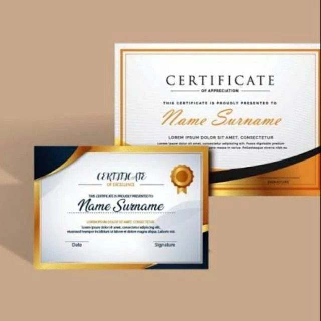 Print A4 SIZE CERTIFICATE / WARRANTY design ready to print | Shopee ...