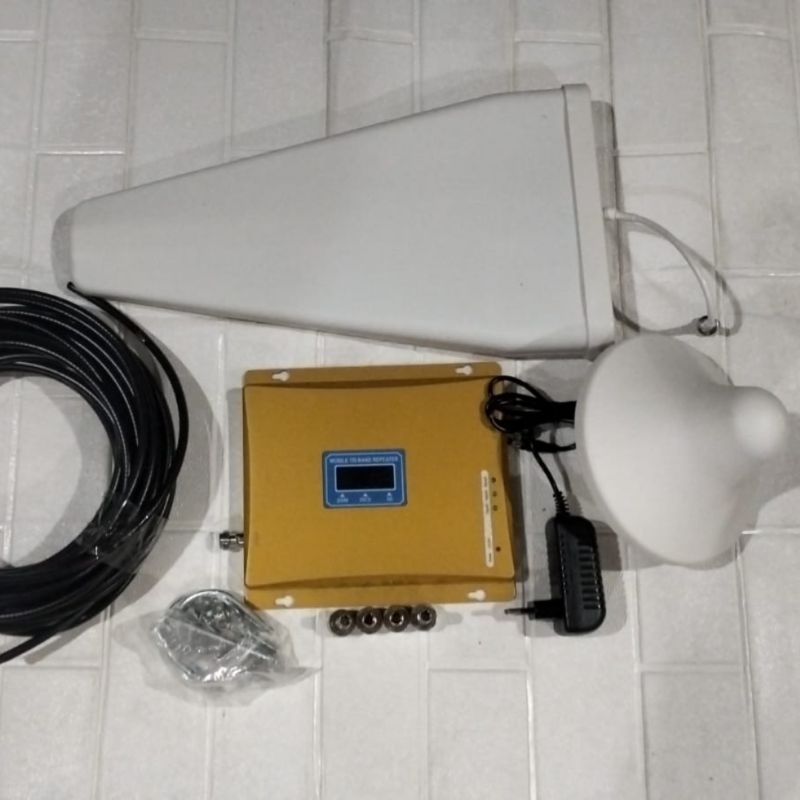 HP Triband GSM REPEATER 2G 3G 4G LTE Mobile Phone Signal Booster 900/1800/2100Mhz Log Periodic ...