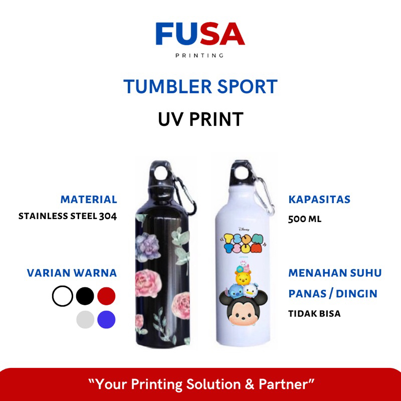 Fusa Printing Sports Drink Bottle Custom UV Logo Promotional Character ...