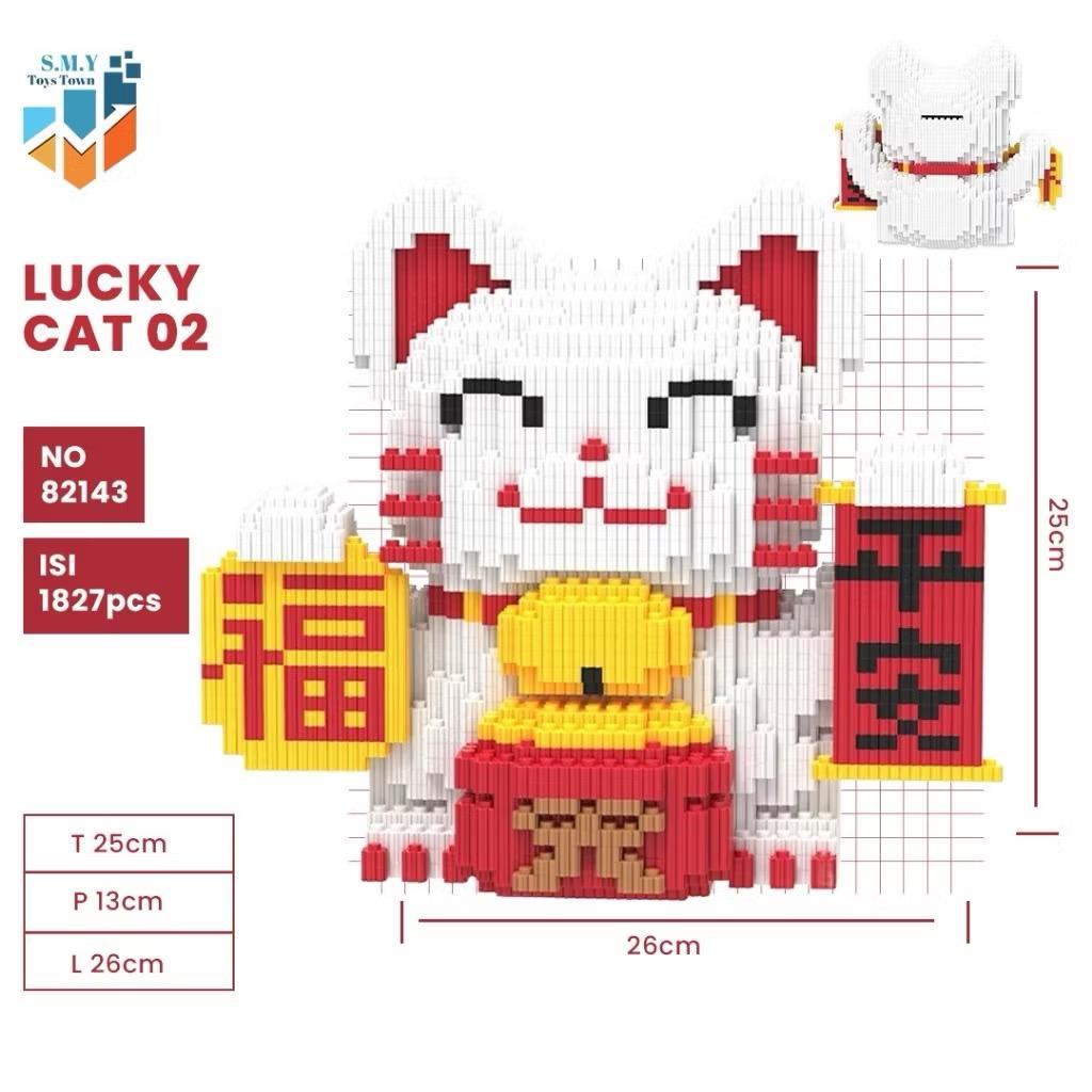 Tsc Toystown Nano Blocks CNY Lucky Cat Medium 3D Model Toys Building ...