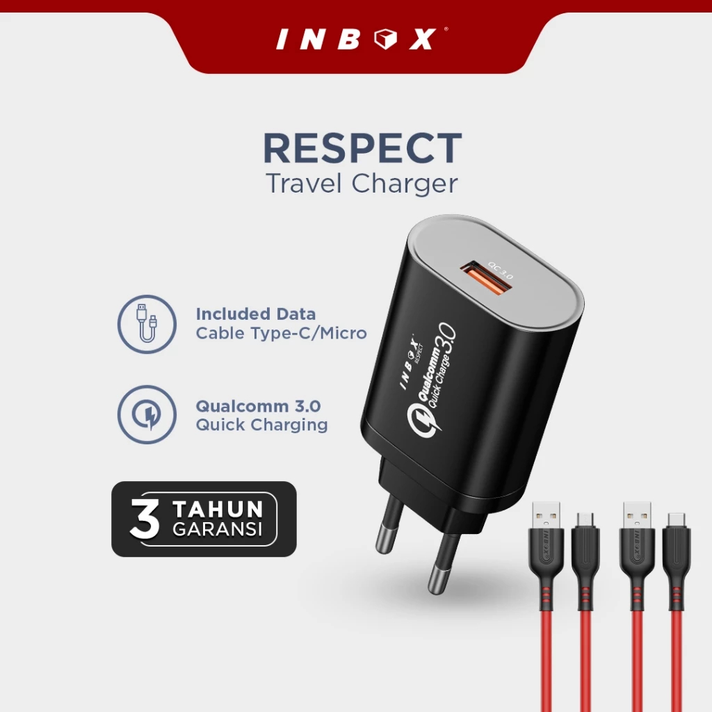 Inbox Respect Type C / Micro USB Cable Charger Set Single Port Casan ...