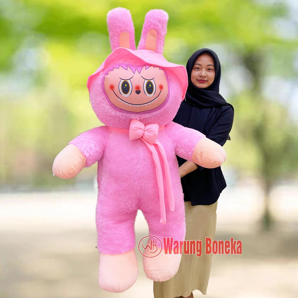 Labubu The monster Doll with Shal Hat Super Jumbo Size 110cm | Shopee ...