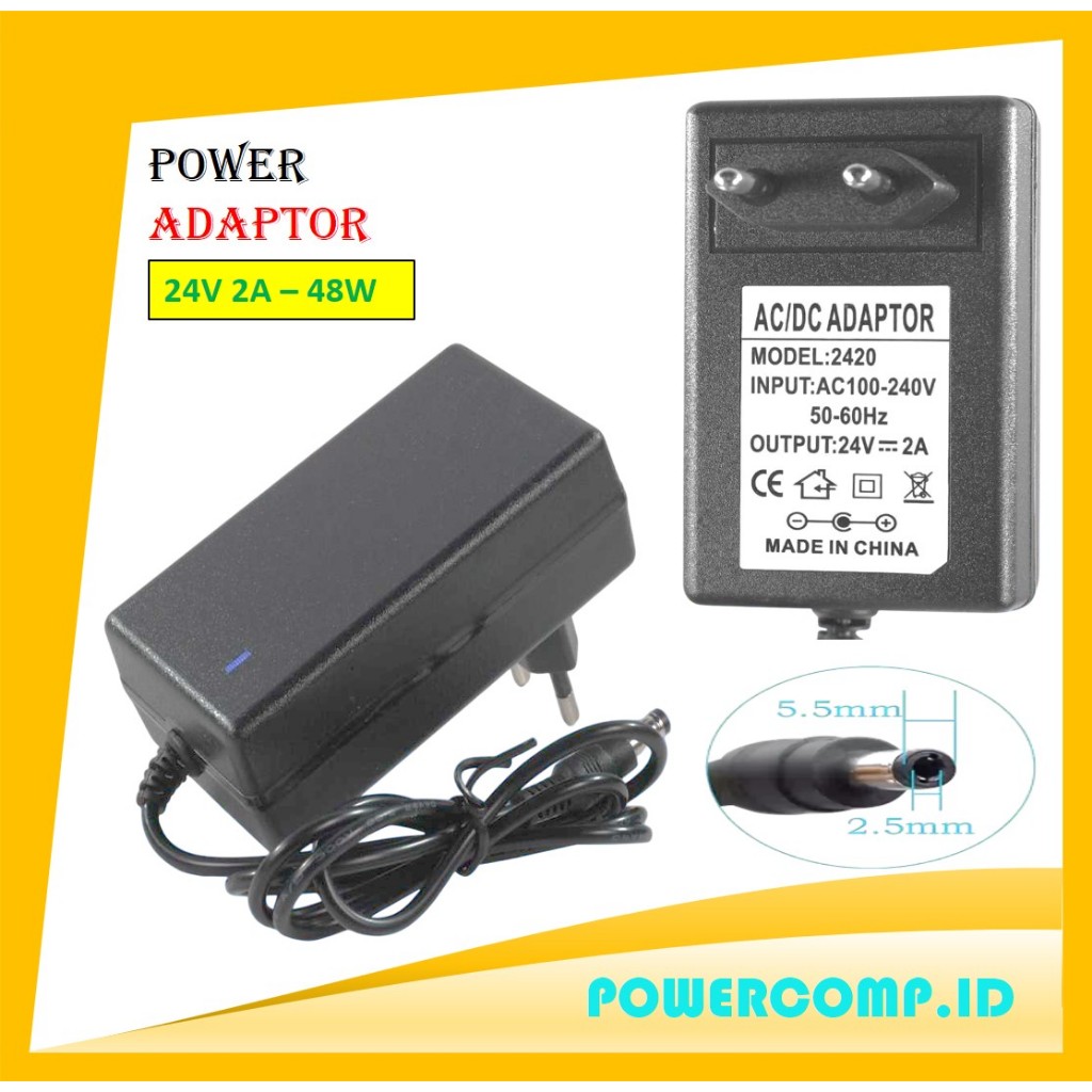 AC 100 -240V DC 24V 1A 24W – 24V 2A 48W Universal Power Adapter Supply ...