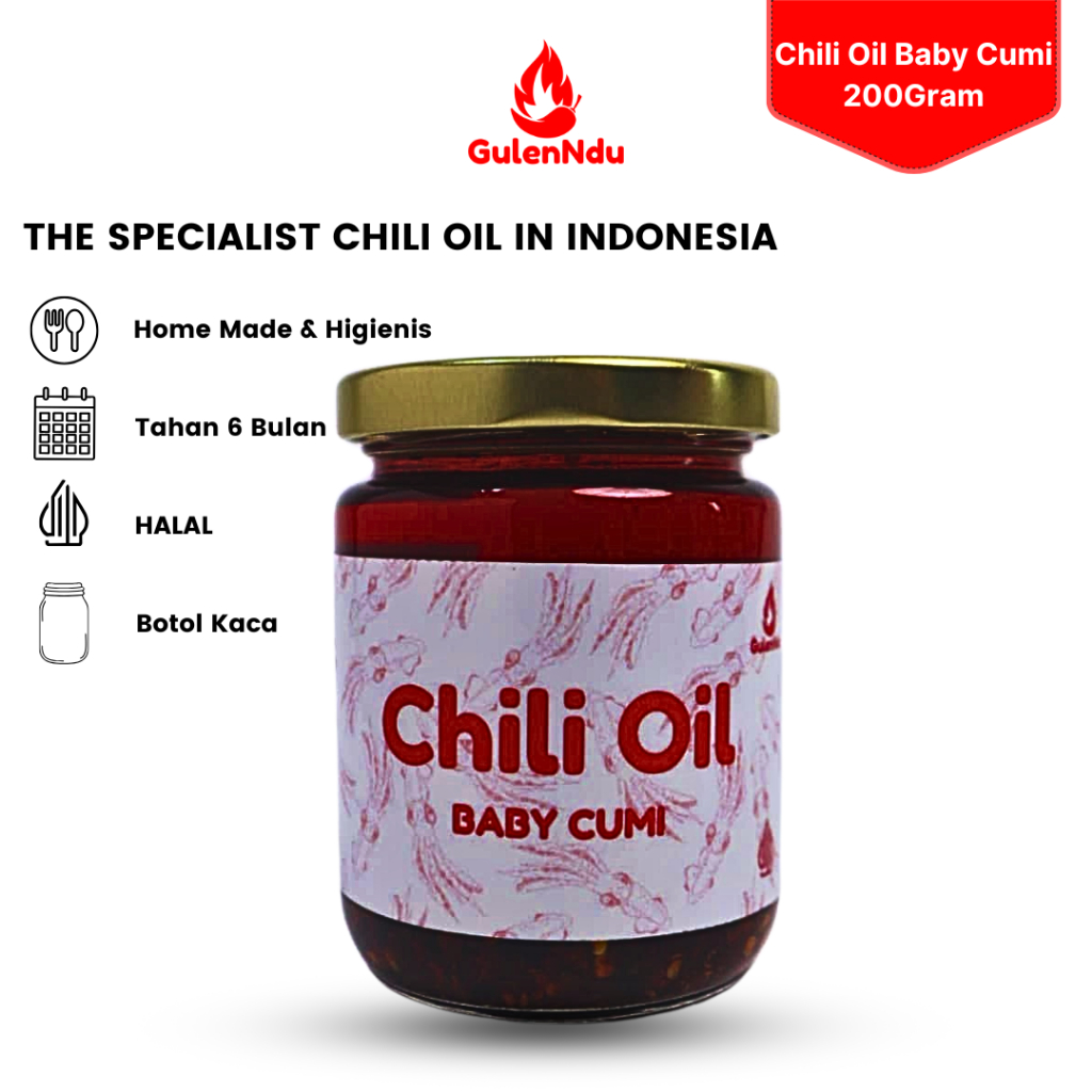 Chili Oil Baby Squid 200Gram Halal Super Spicy Savory Multipurpose ...
