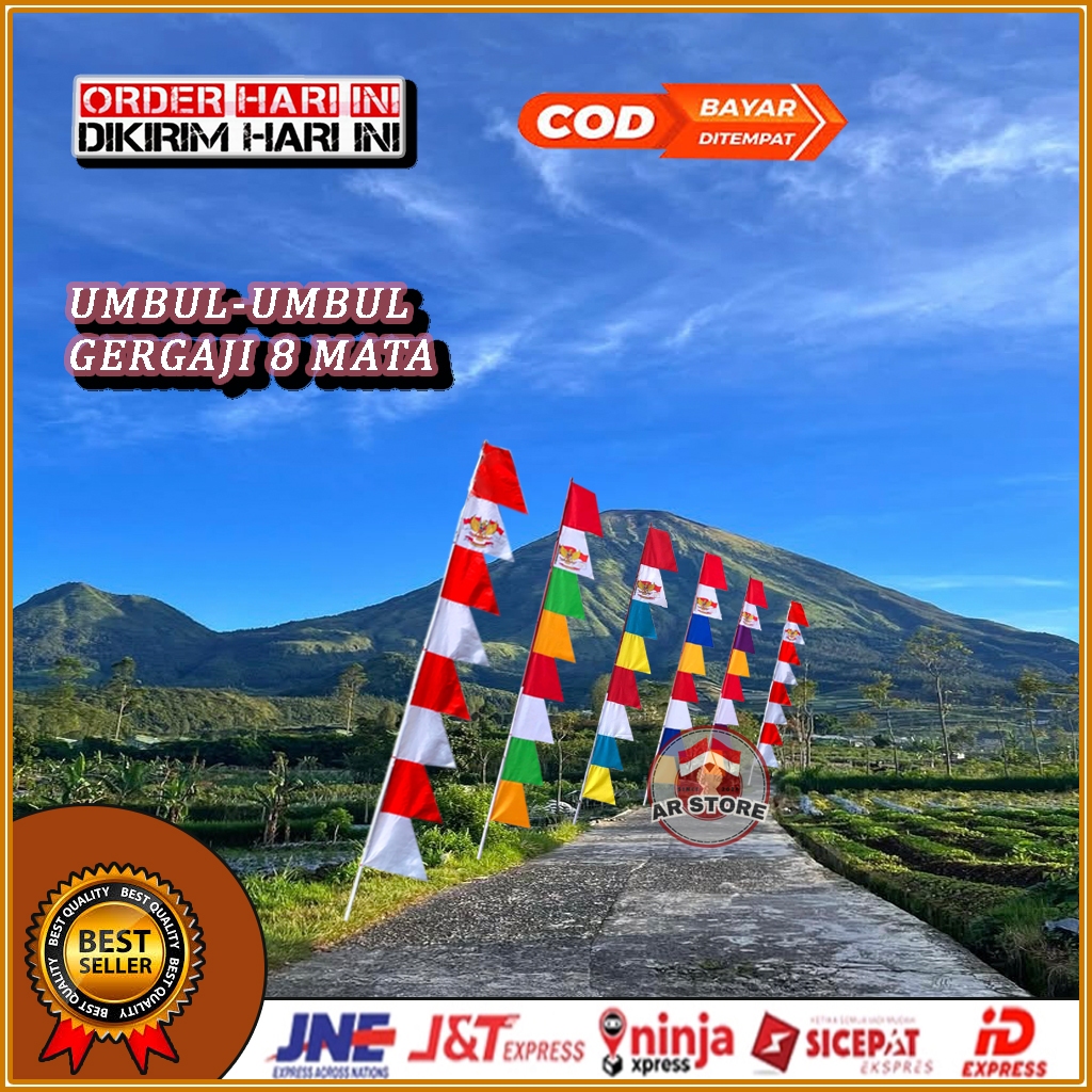 MERAH GARUDA FLAGS FLAGS FLAGS FLAGS COLOR AND RED WHITE MATERIAL SATIN ...