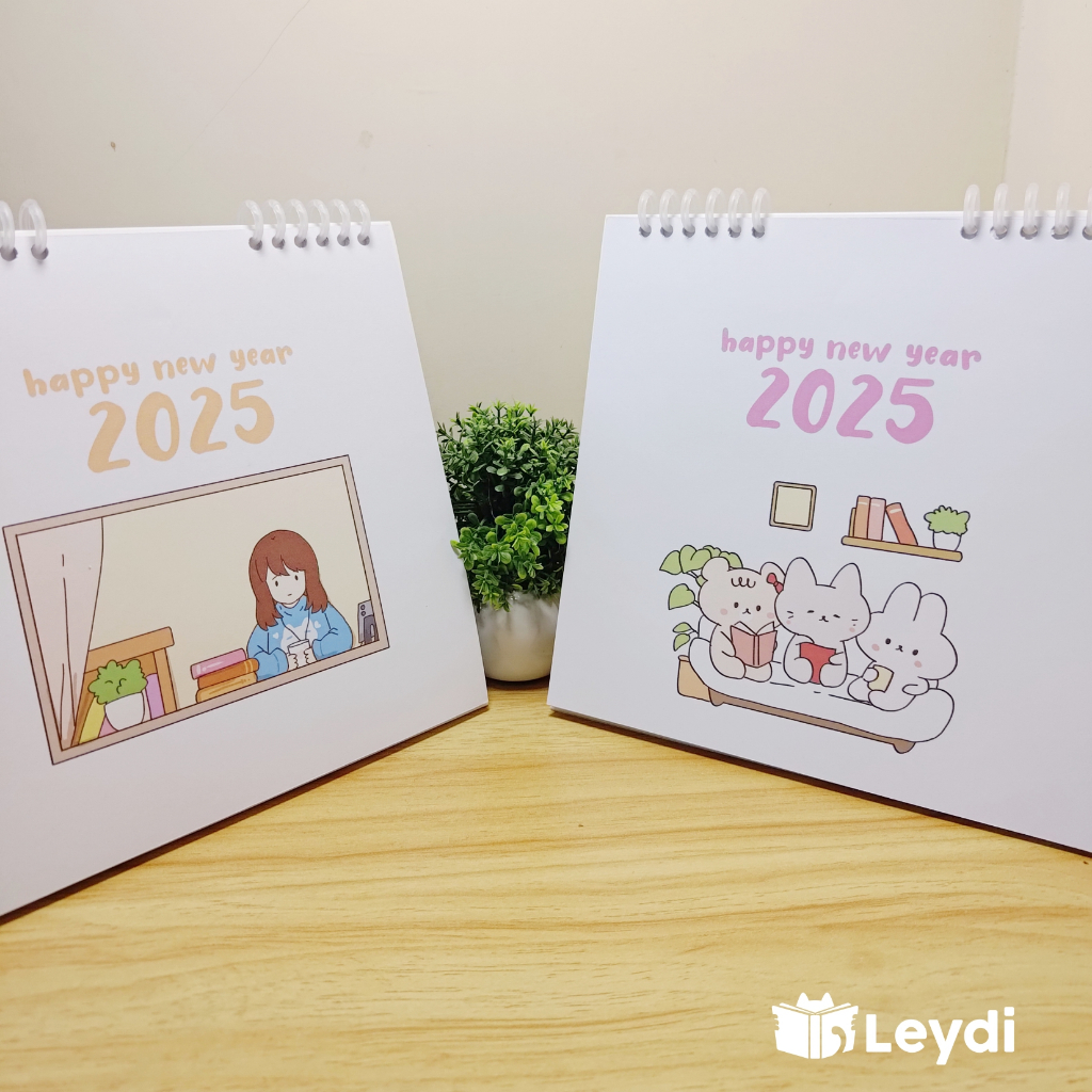 Aesthetic Desk Calendar / 2025 Desk Calendar / 2025 Calendar / Sitting ...