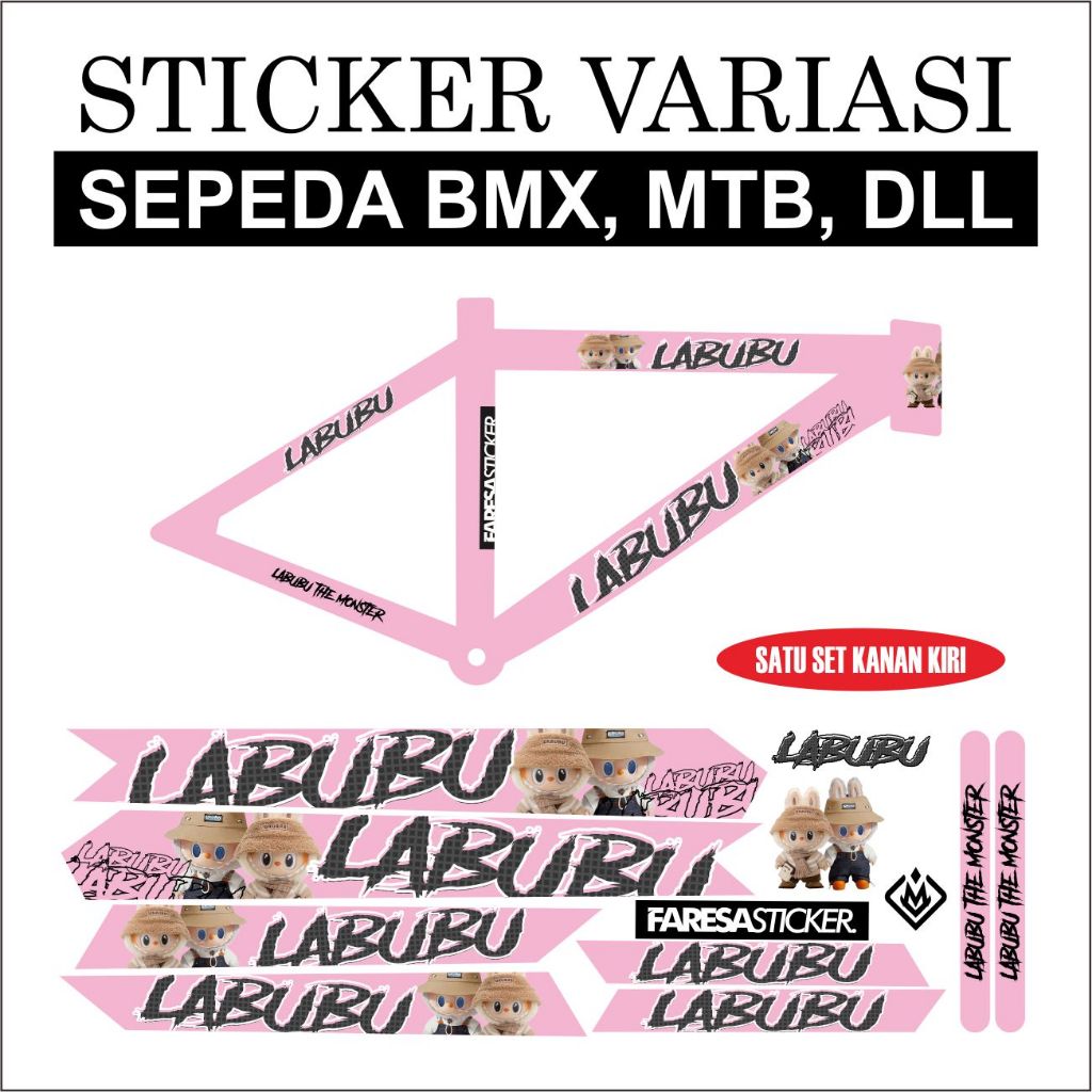 Bicycle stickers for LABUBU BMX, MTB, ETC variations are Viral, Trendy | Shopee Malaysia