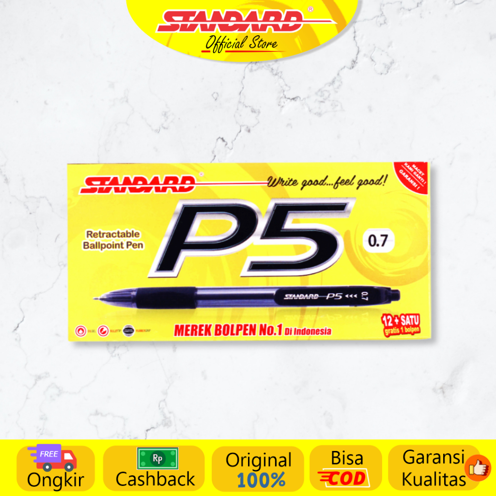 Standard - Pen P5 0.7 (Stationery / Pen / Ballpoint / Pen) | Shopee ...