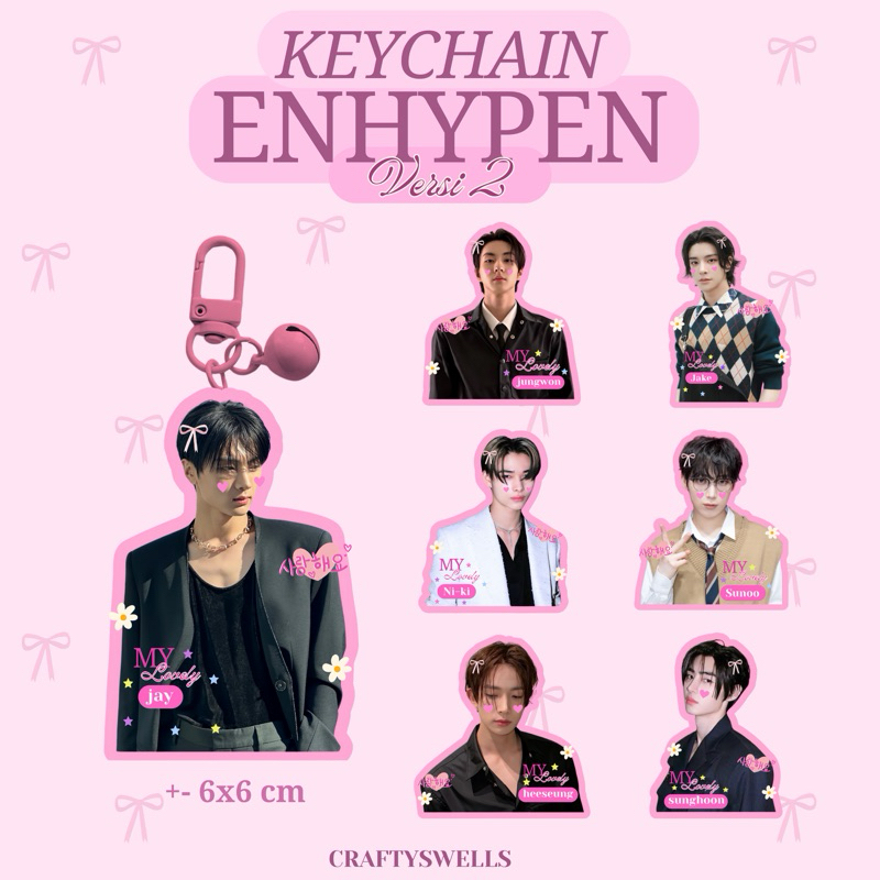 Enhypen KEYCHAIN | Keychain KPOP | Version 1 | Version 2 | Shopee Malaysia