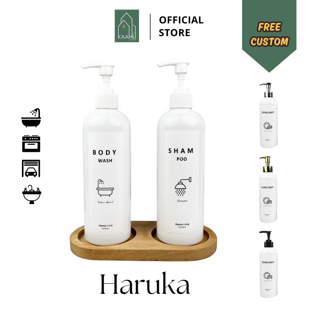 KAAMU LIVING - HARUKA | Tally White 500ml Neck 28mm - Sunlight Soap ...