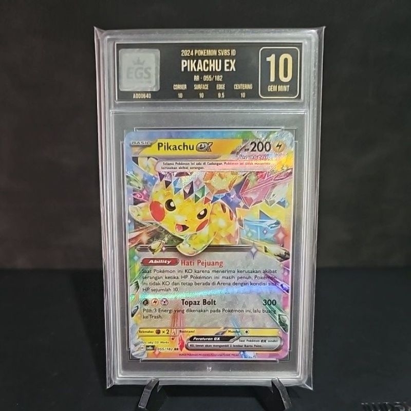 Pikachu ex egs 10 gem mint gradient slab original pokemon indonesia ...
