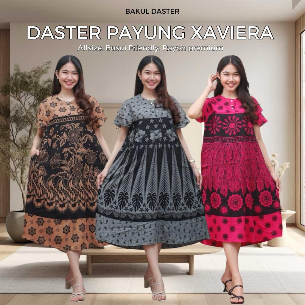 Xaviera Umbrella Daster Busui Daster Beautiful Daster Sleepwear Casual ...